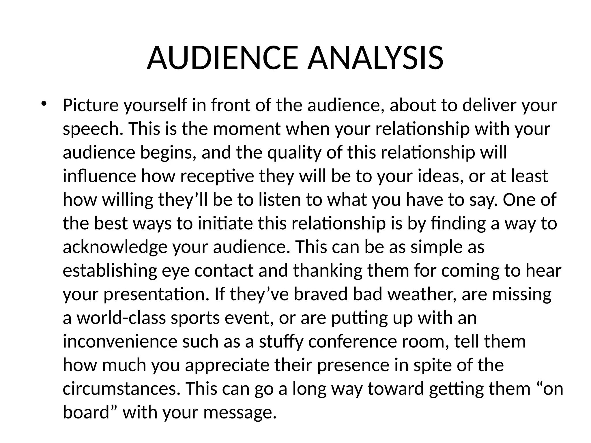 AUDIENCE ANALYSIS.pptx . . . . . . . . . | PPTX