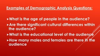 Audience analysis 1 | PPTX