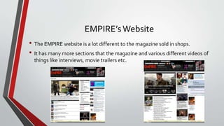 Audience and Institution of EMPIRE Magazine | PPTX