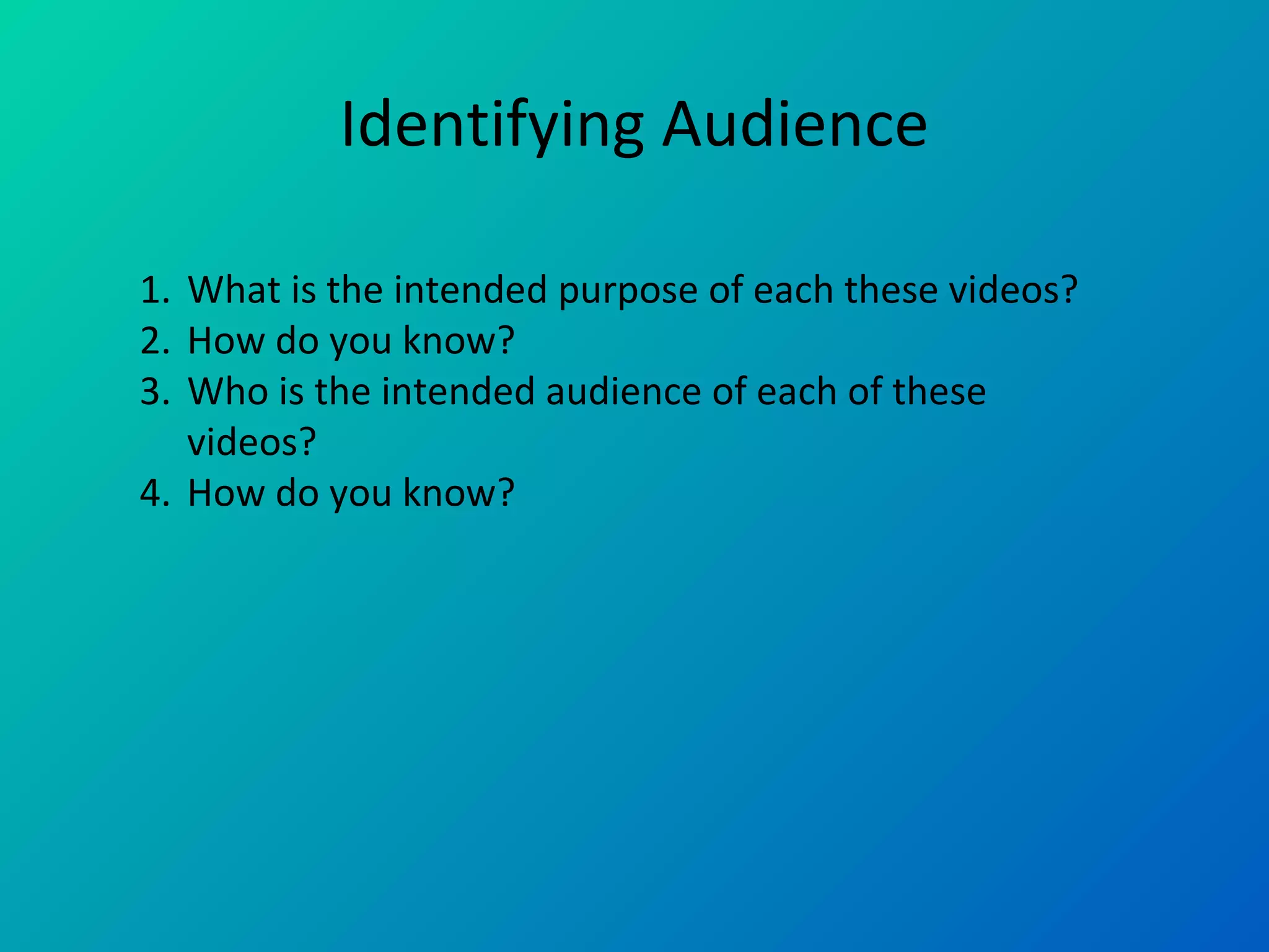 Audience and Purpose | PPT