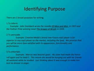 Audience and Purpose | PPT