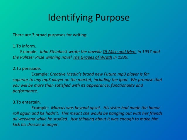 Audience and Purpose | PPT | Screenwriting | Content Production