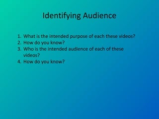 Audience and Purpose | PPT