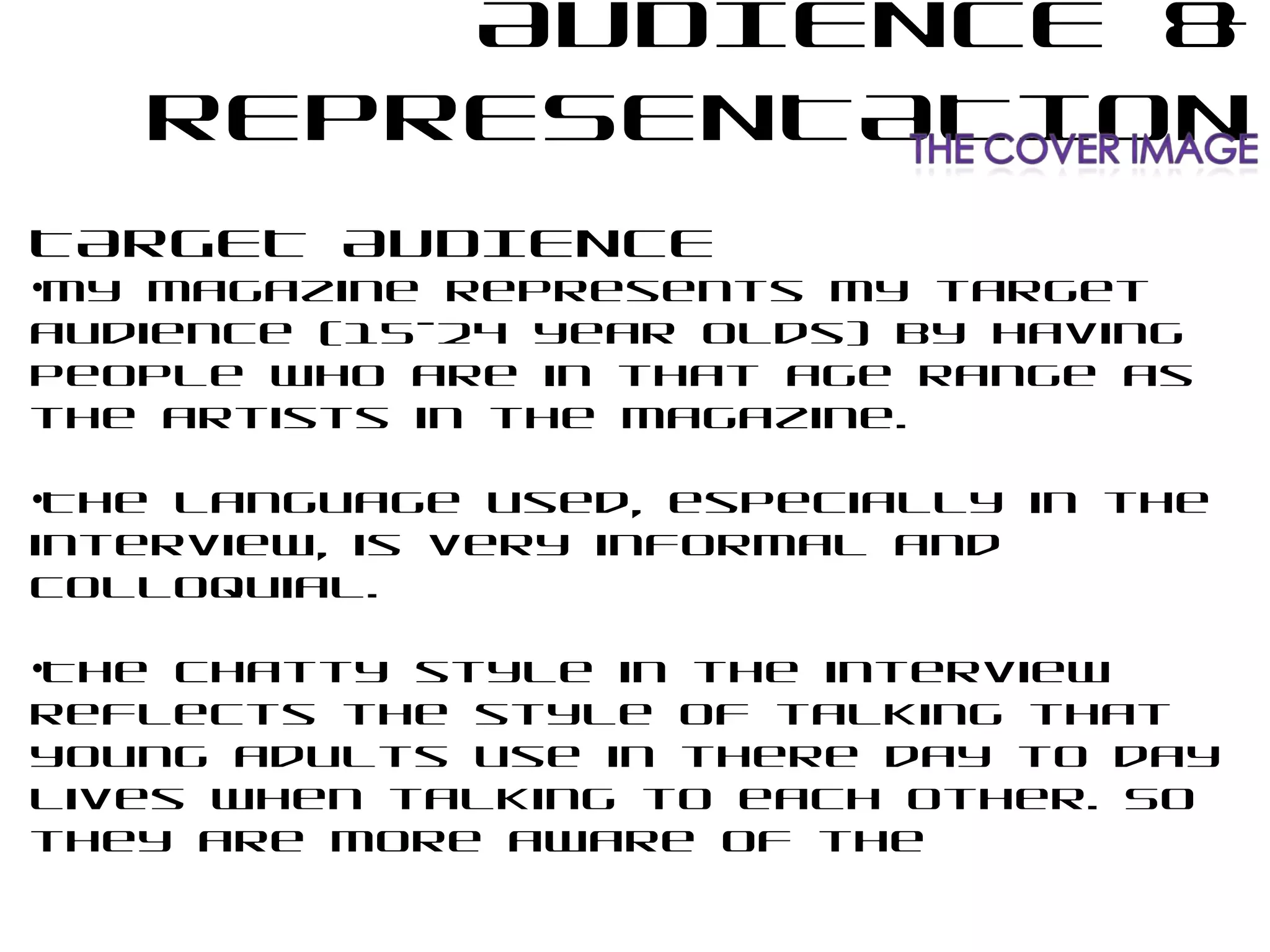 Audience and representation | PPT