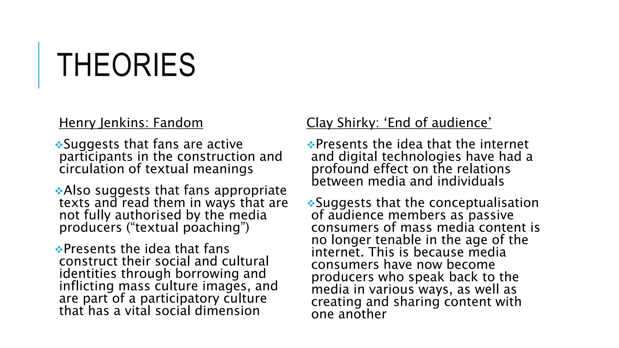 Audience and representation theories | PPT