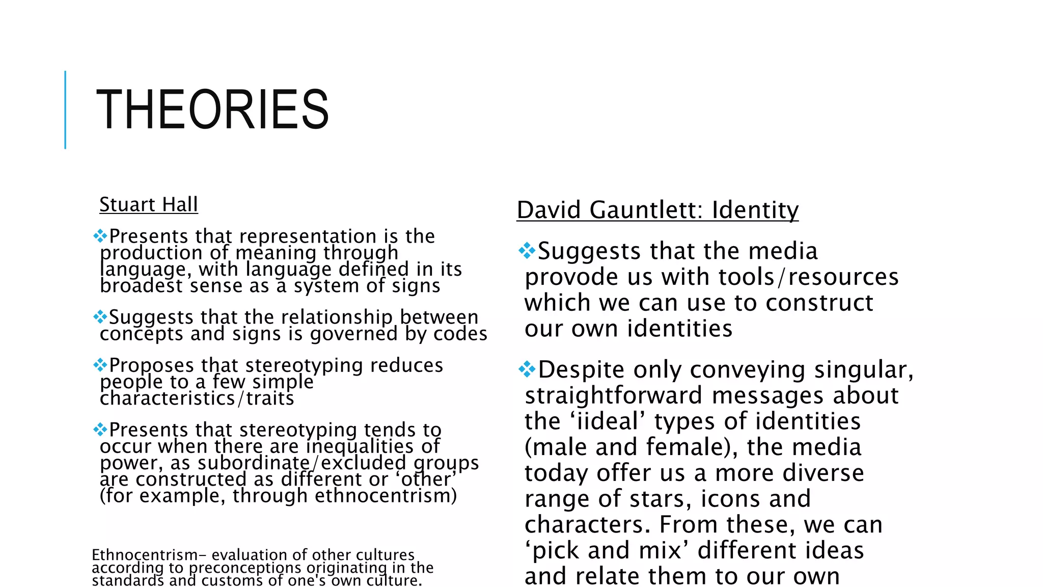 Audience and representation theories | PPTX