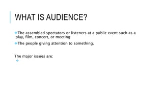 Audience and representation theories | PPTX