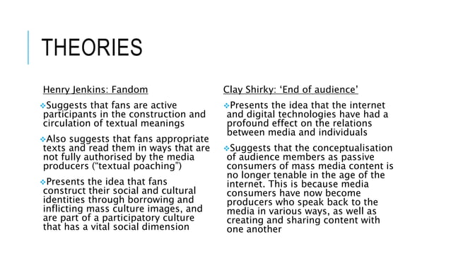 Audience and representation theories | PPTX