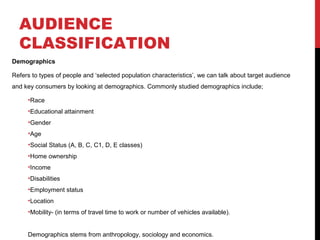 Audience and Characteristics | PPT