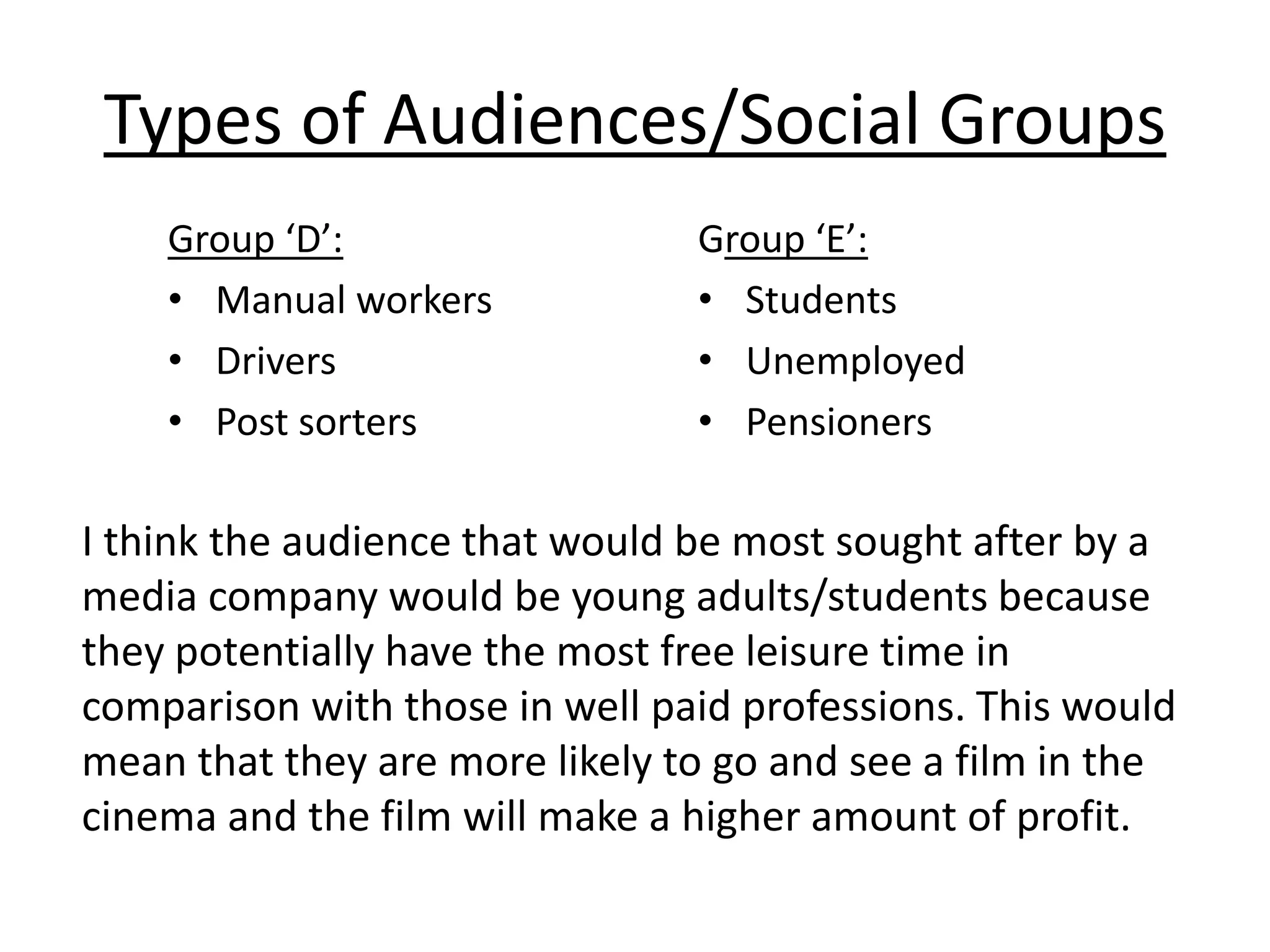 Audience Classification | PPT