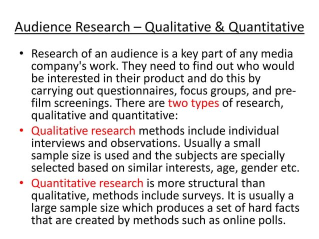 Audience Classification | PPT