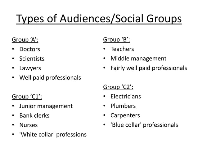 Audience Classification | PPT
