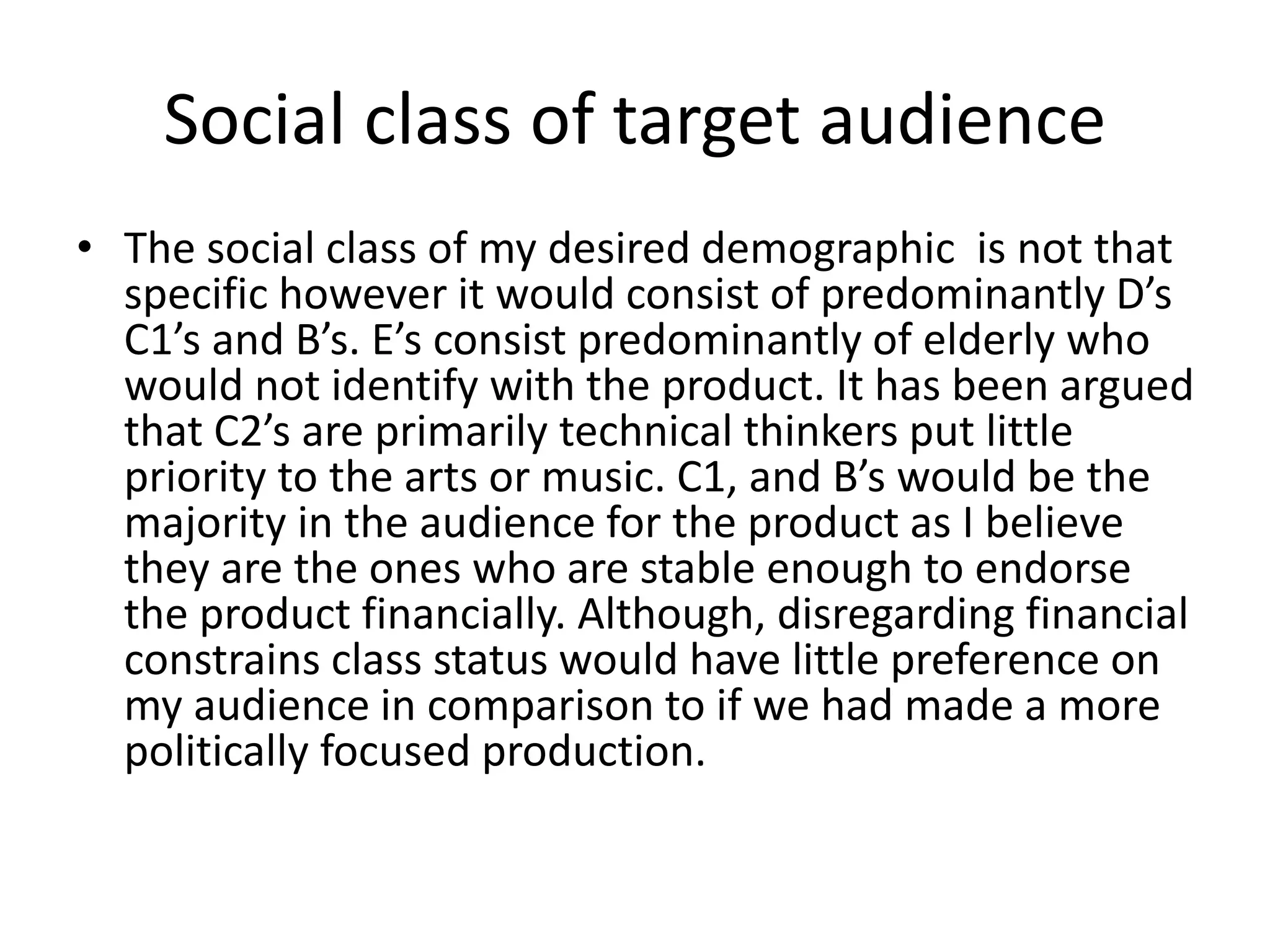 Audience demographic profile | PPTX | Soft AC Music | Adult ...