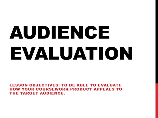 AS Evaluation - Target Audience | PPTX