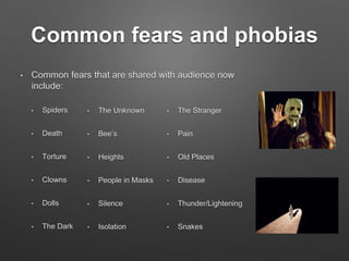 Audience fear ppt | PPTX | Horror | Genres