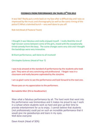 Audience Feedback | PDF