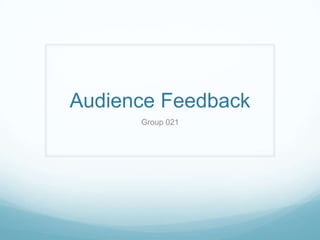 Audience feedback | PPTX