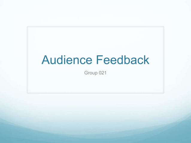 Audience feedback | PPTX