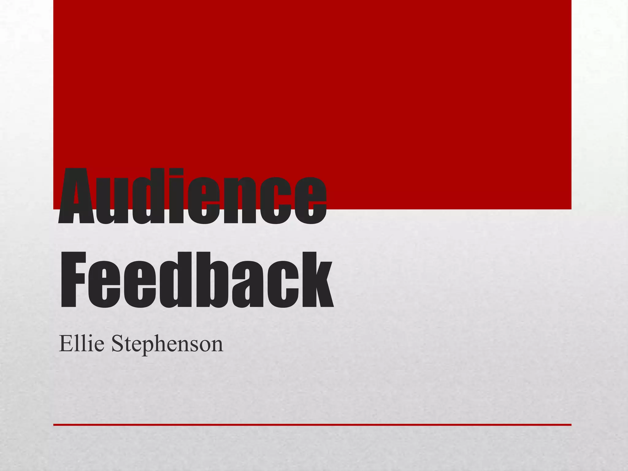 Audience feedback | PPT