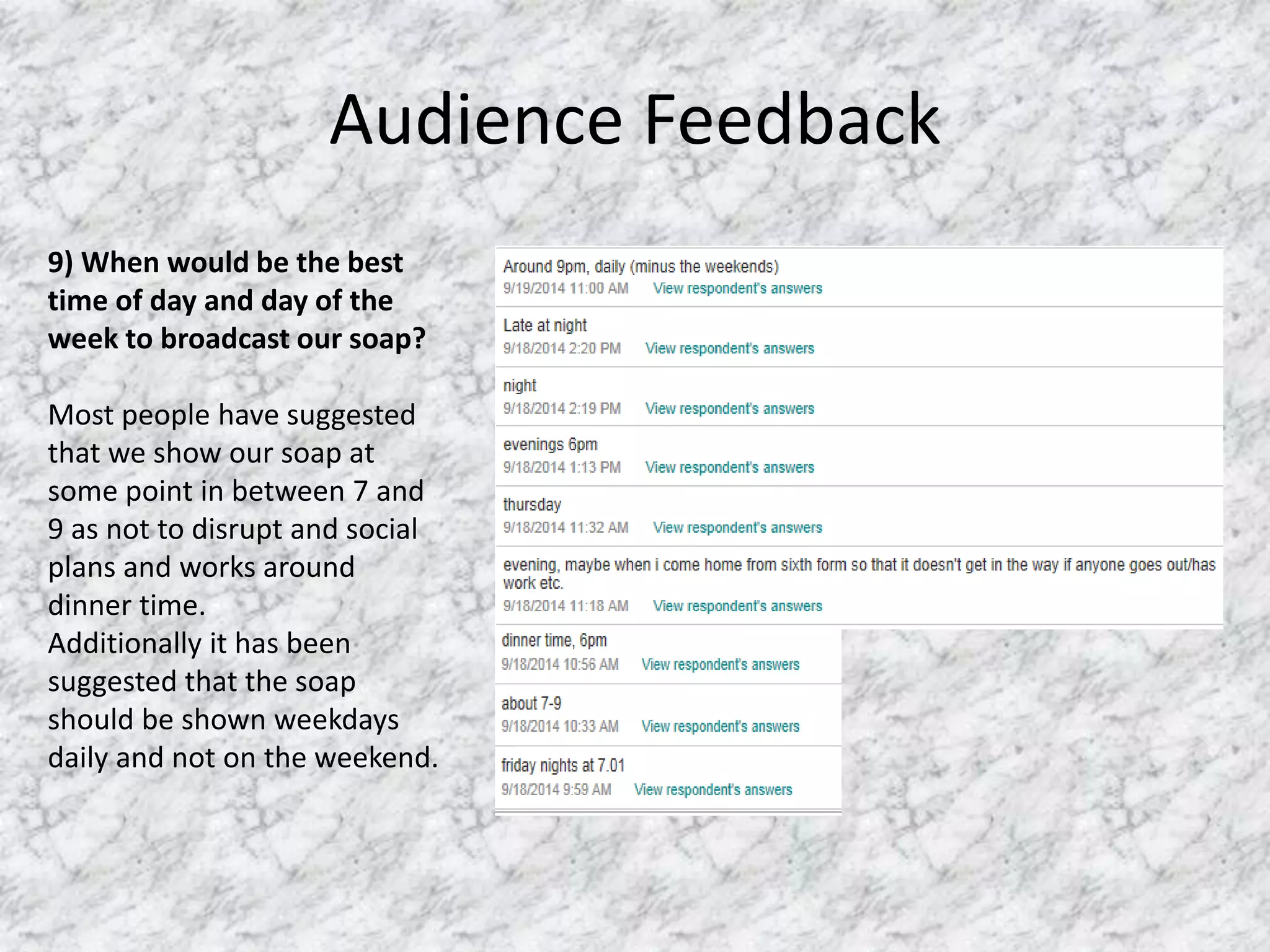 Audience Feedback | PPTX