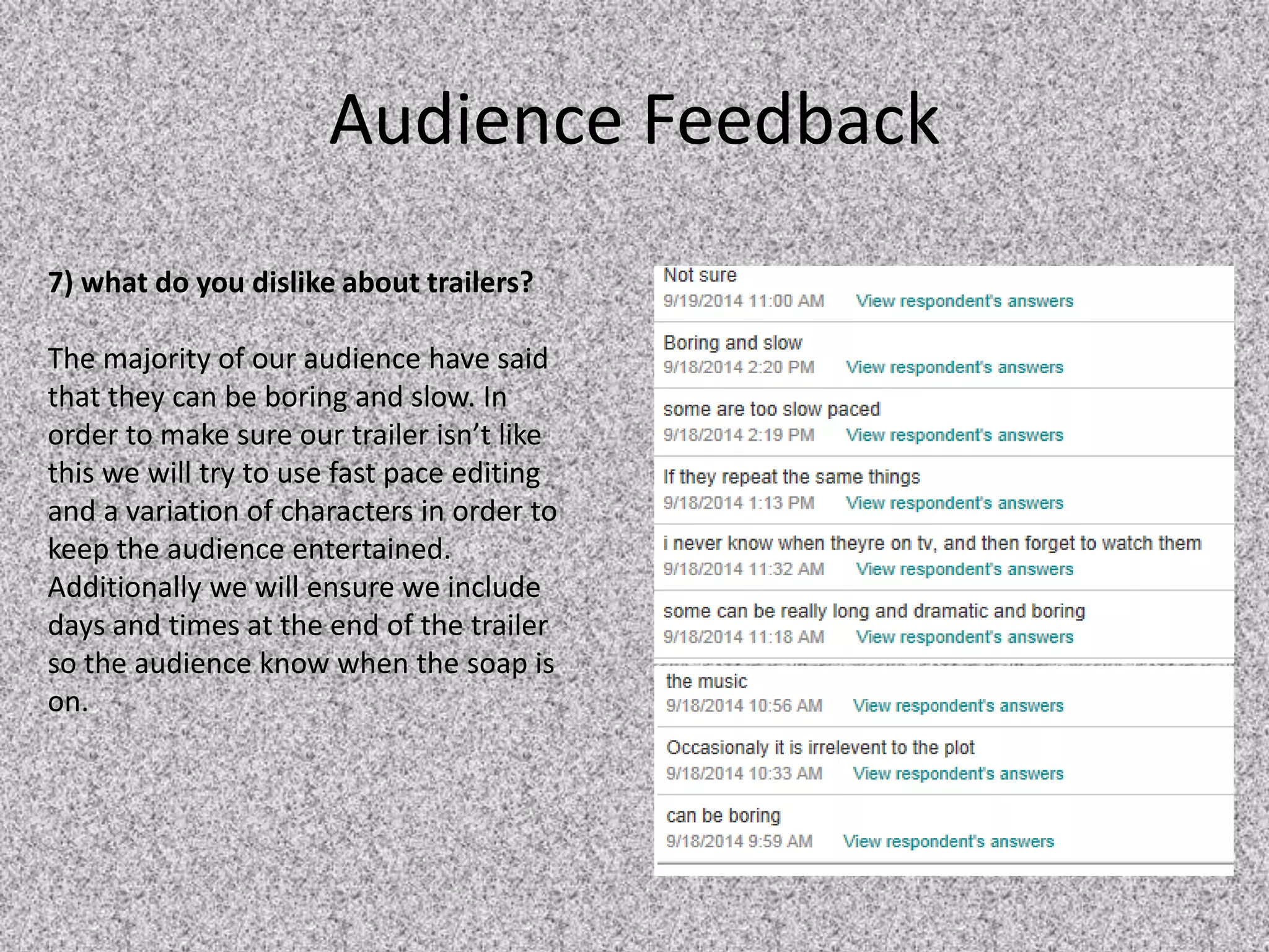 Audience Feedback | PPTX