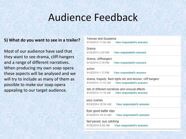 Audience Feedback | PPTX