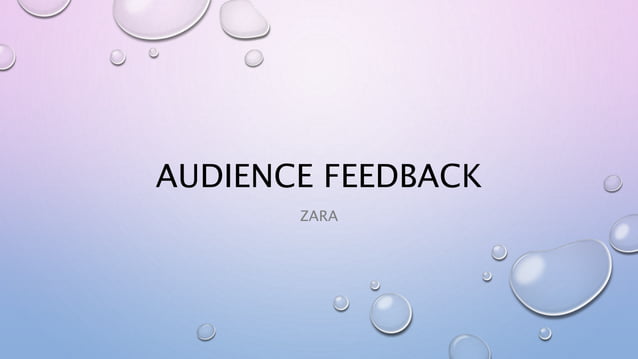 Audience feedback | PPT