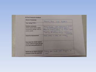 Audience feedback | PPT