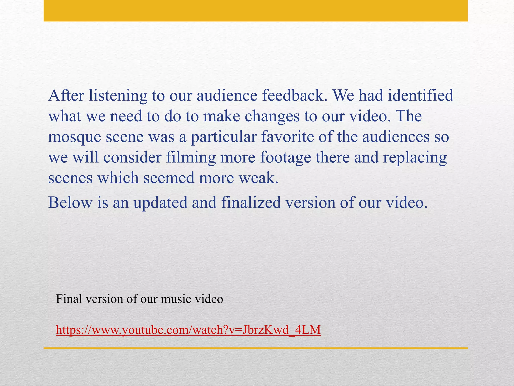 Audience feedback | PPTX