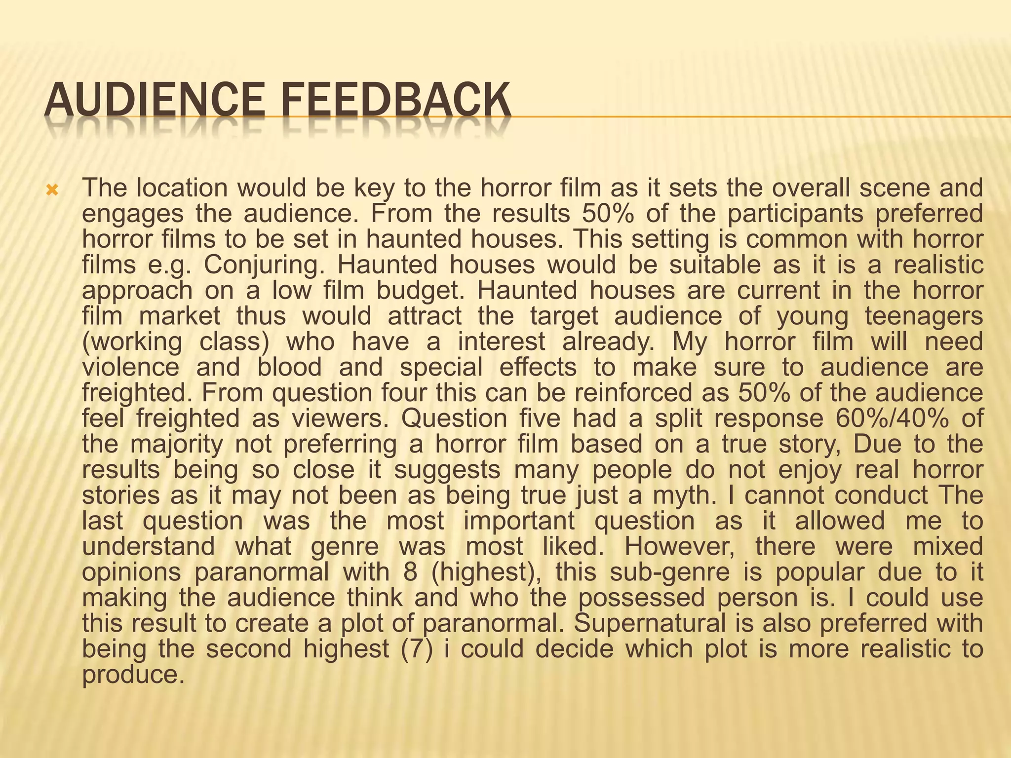 Audience feedback | PPTX | Social Networking | Internet