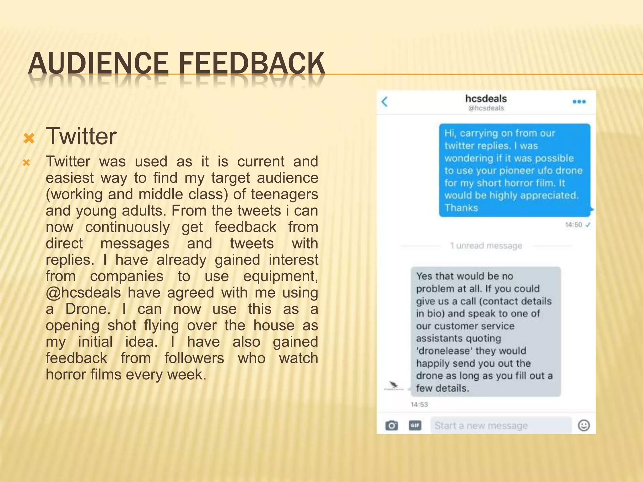 Audience feedback | PPTX | Social Networking | Internet