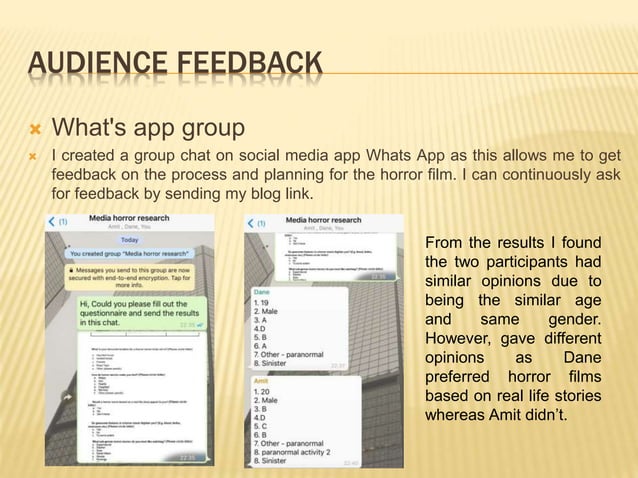 Audience feedback | PPTX | Social Networking | Internet