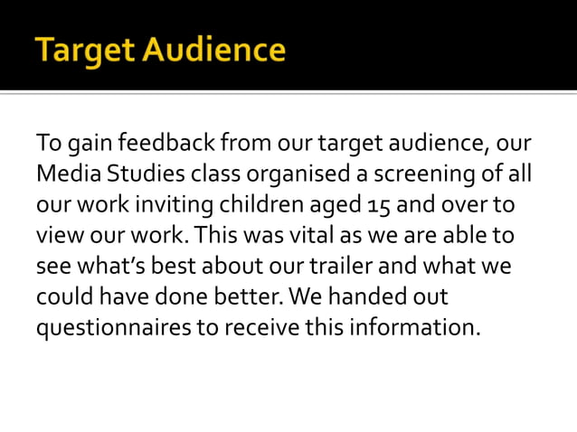Audience feedback evaluation | PPT