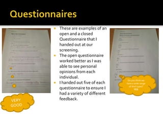 Audience feedback evaluation | PPT