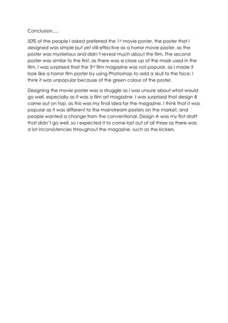 Audience feedback for film poster and film magazine | PDF