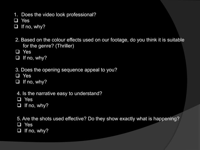 Audience feedback on final product ideas | PPTX