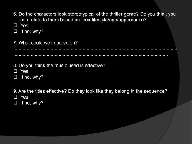 Audience feedback on final product ideas | PPTX