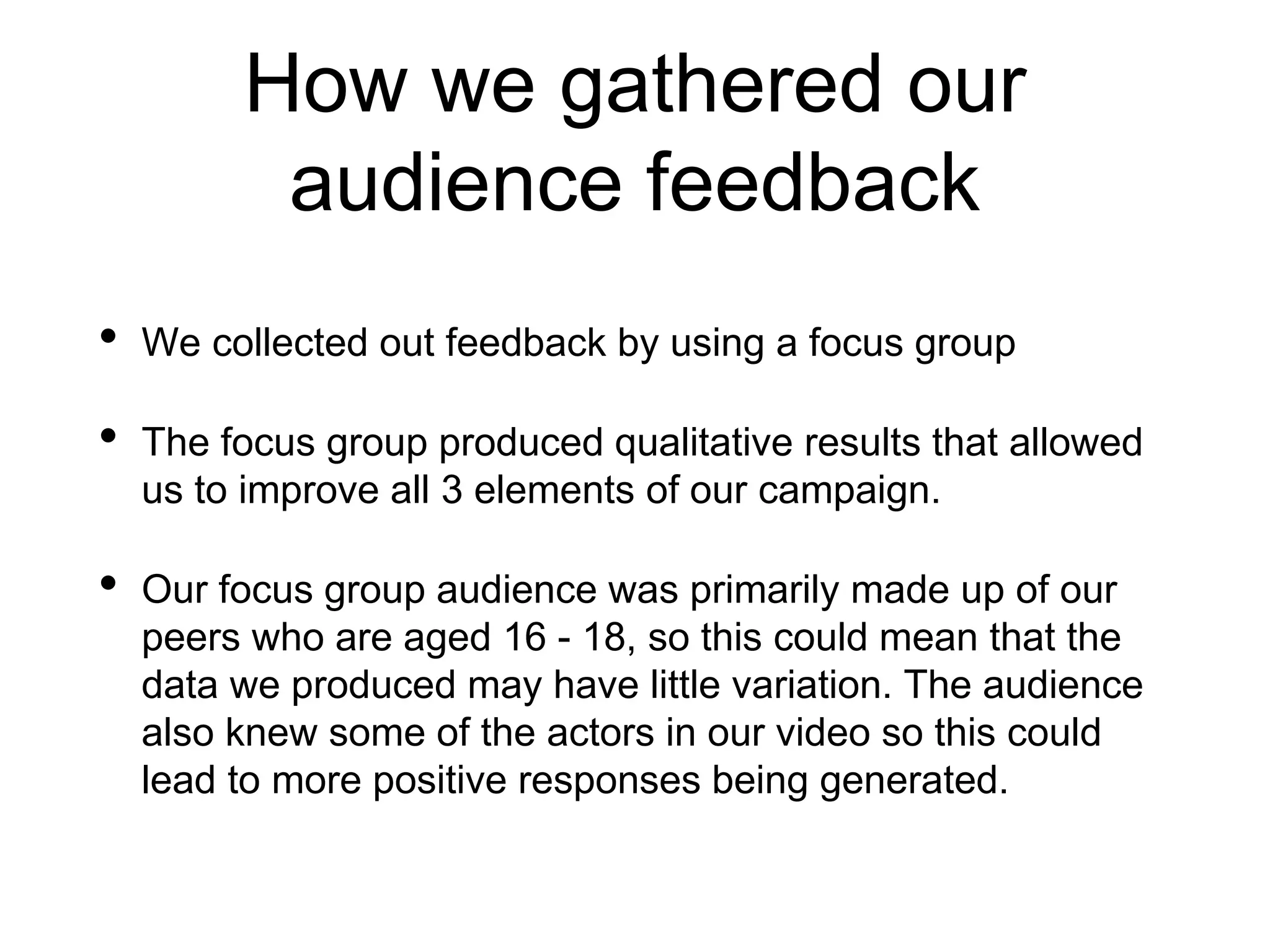 Audience feedback presentation | PPTX | Genres