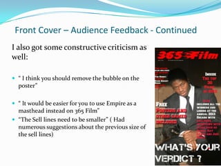 Audience feedback slideshare | PPT