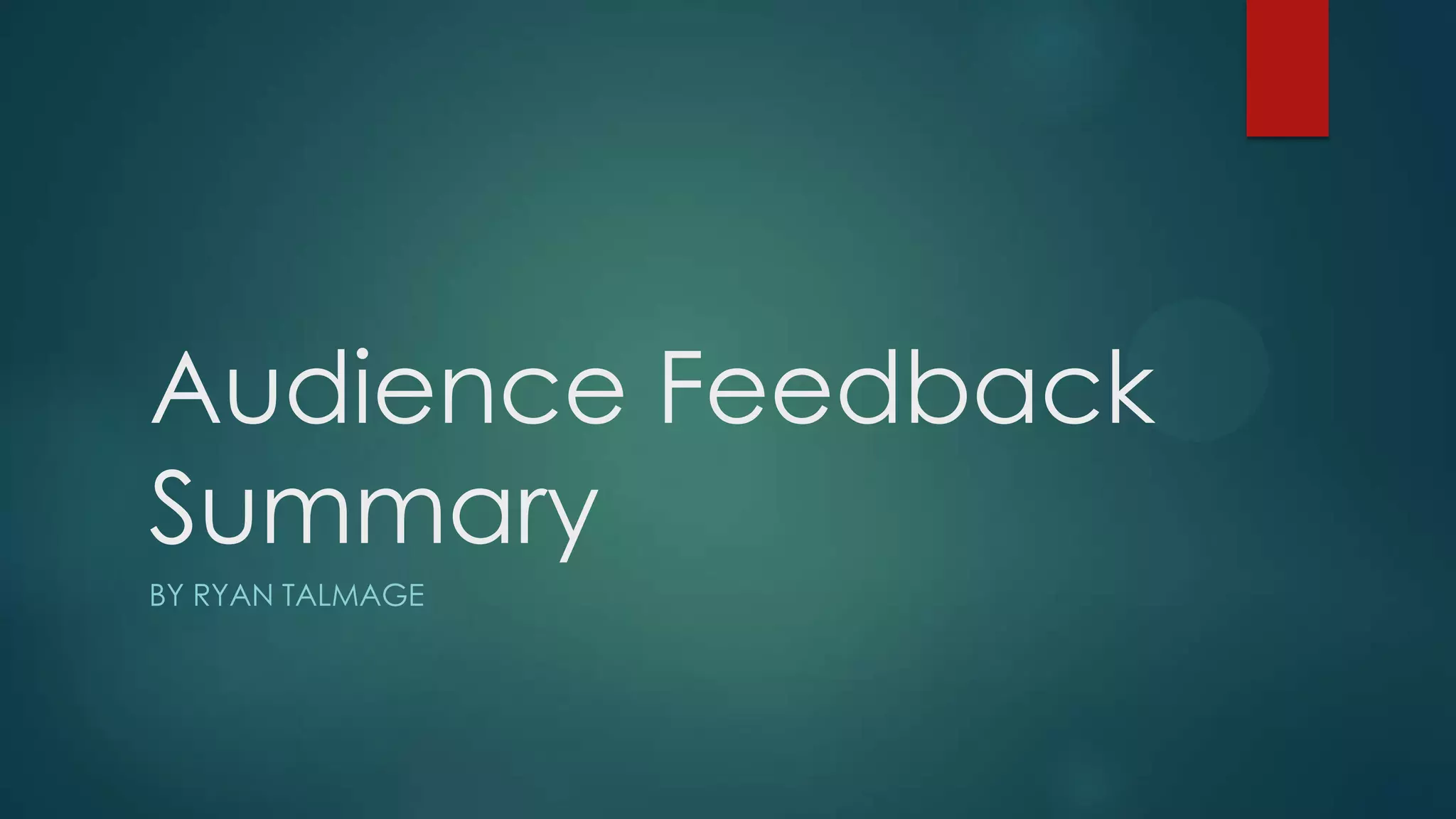 Audience feedback summary | PPTX