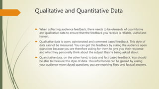 Audience Feedback Techniques | PPT