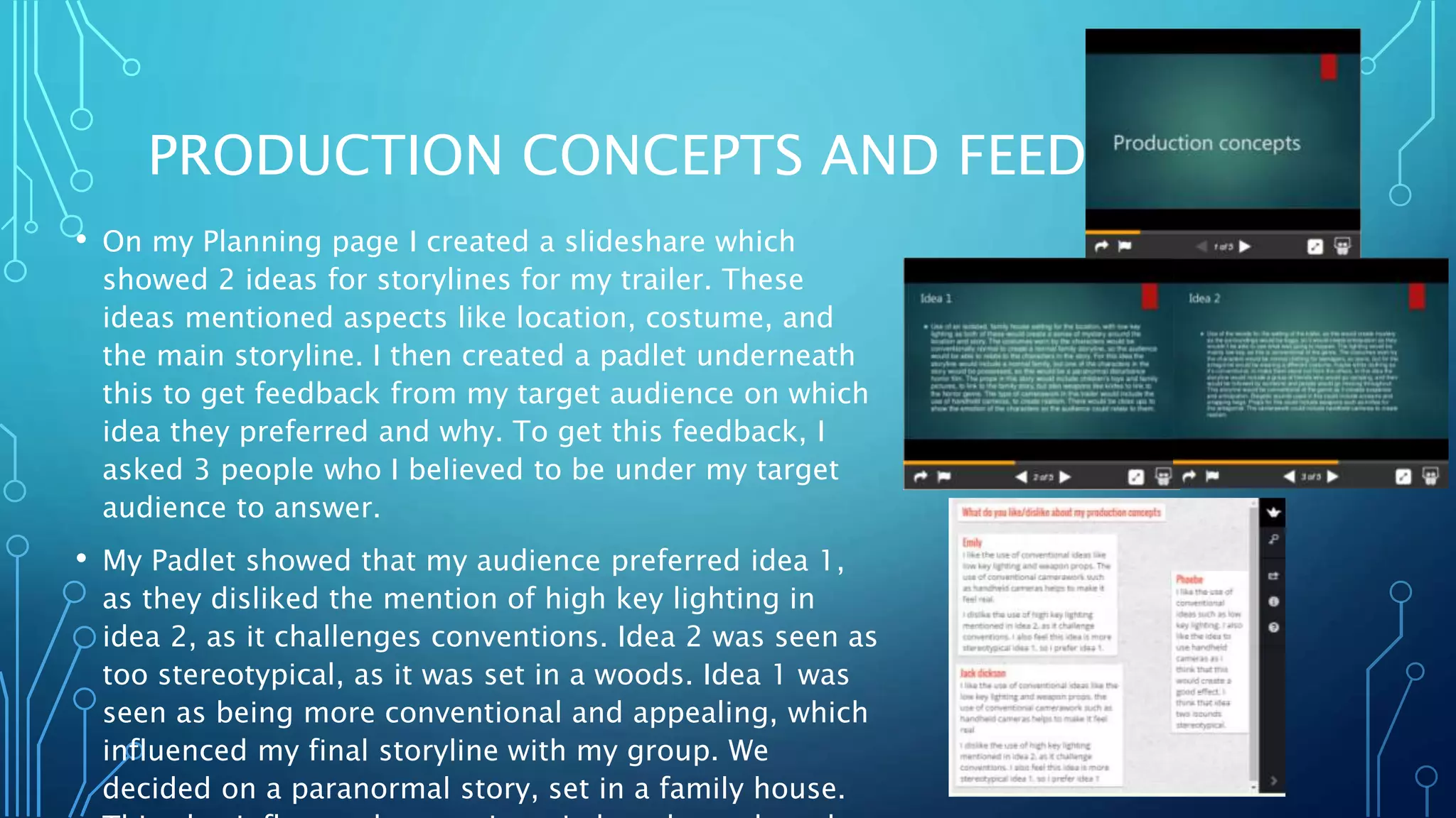 Audience feedback throughout planning and production stages | PPT