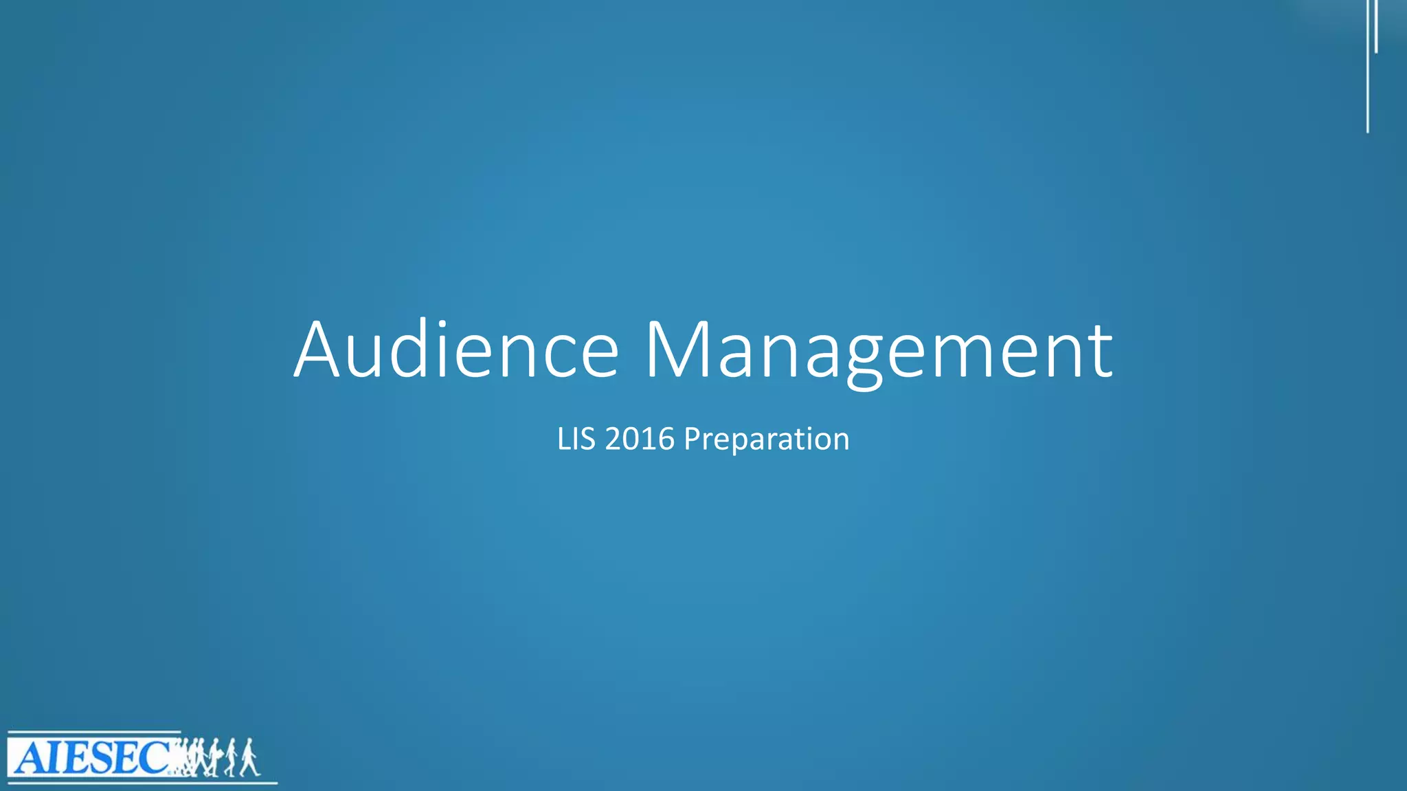 Audience management | PDF