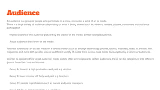 Audience media presentation | PPT