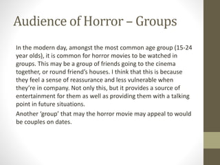 Audience of film and horror | PPTX