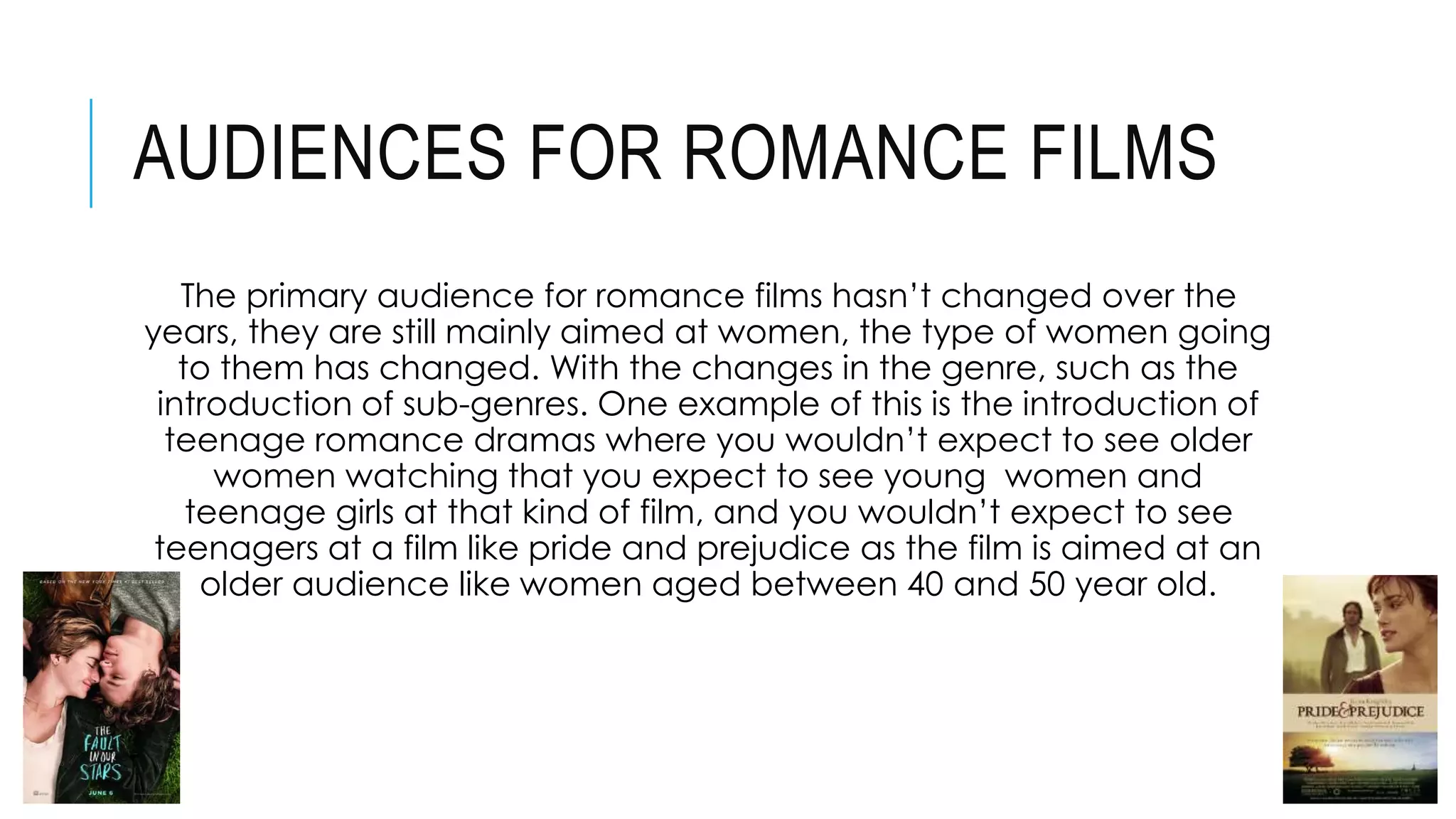 Audience of film and romance films | PPTX