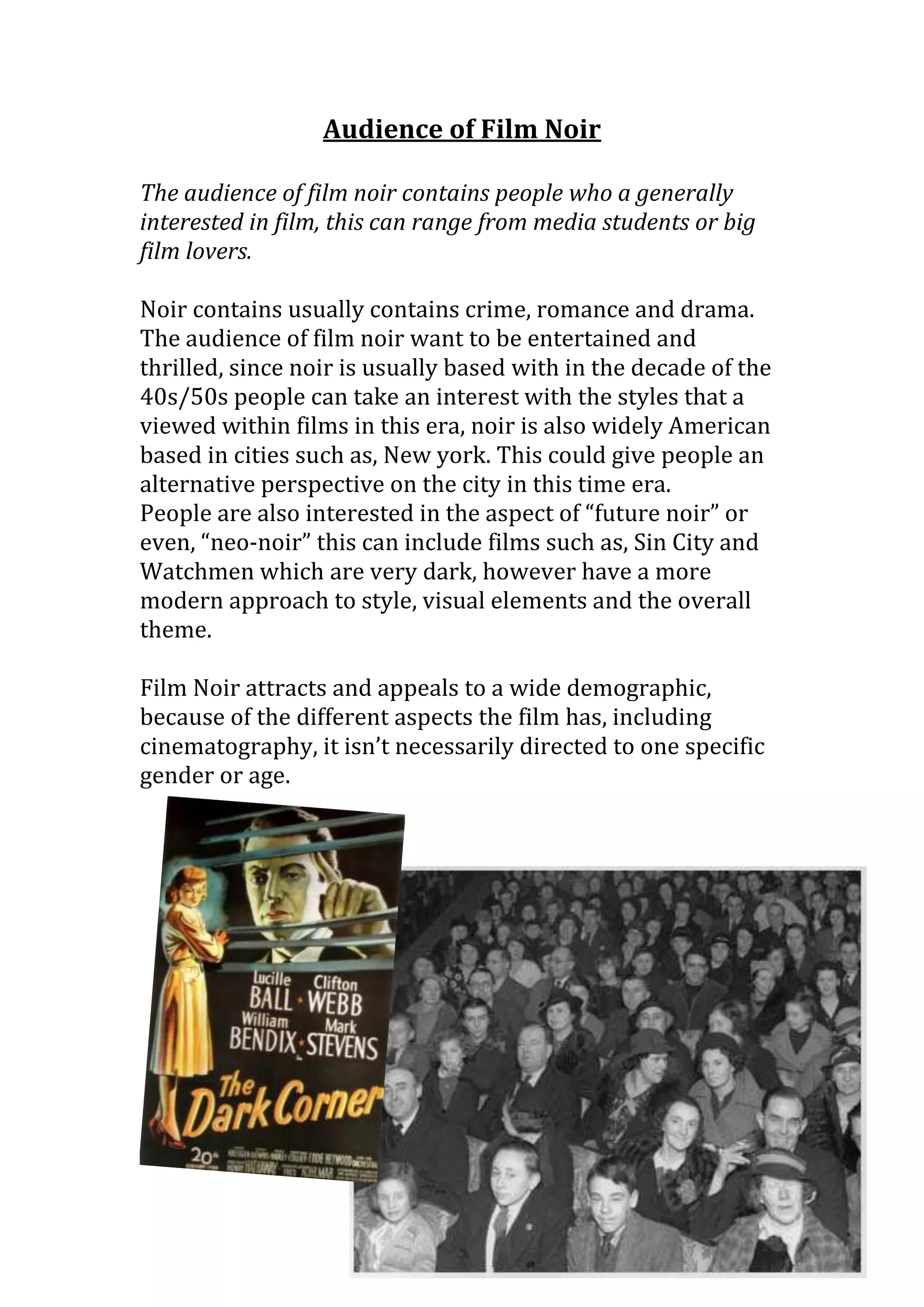 Audience of film noir | PDF