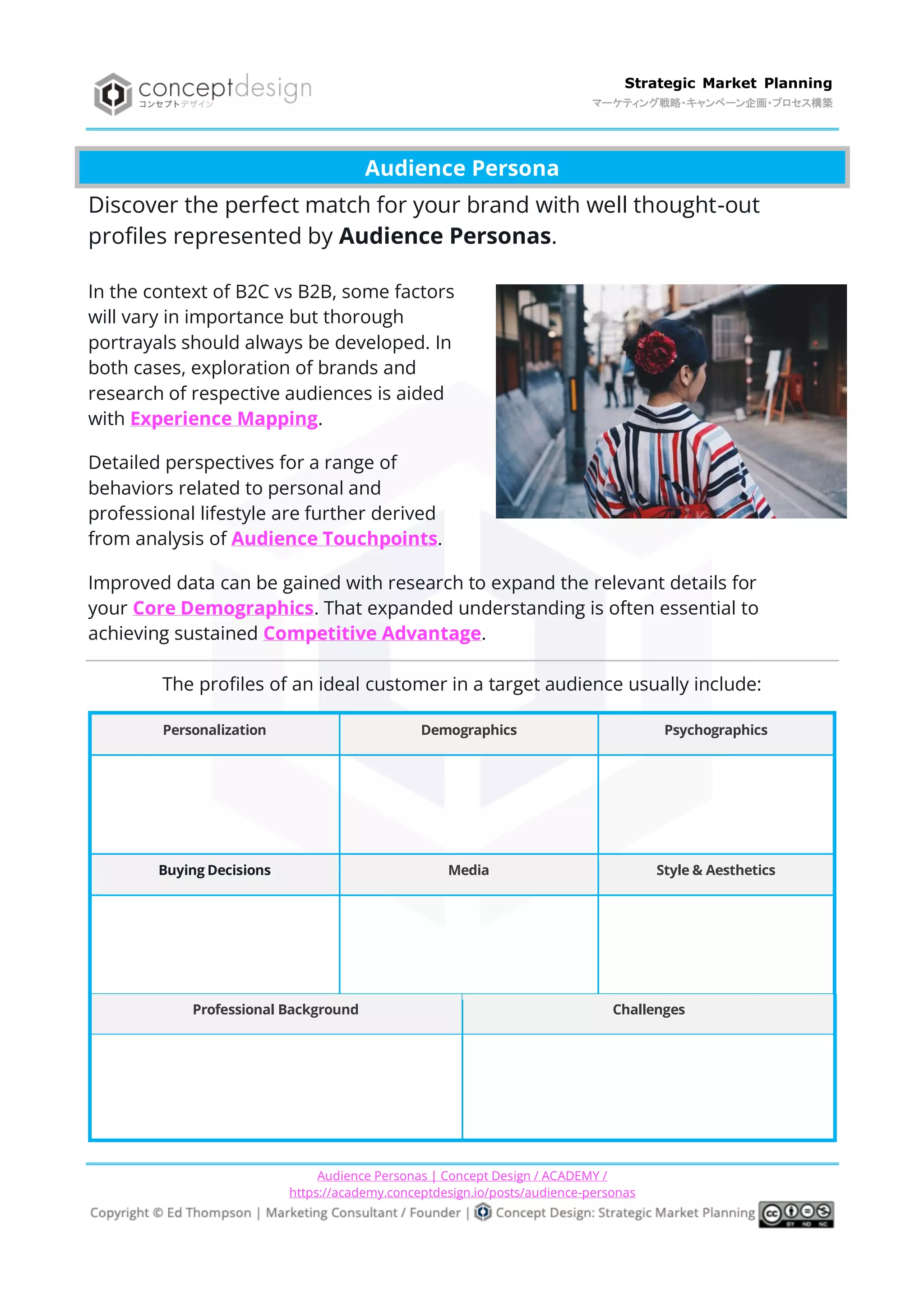 AUDIENCE PERSONA (WORKSHEET) | PDF
