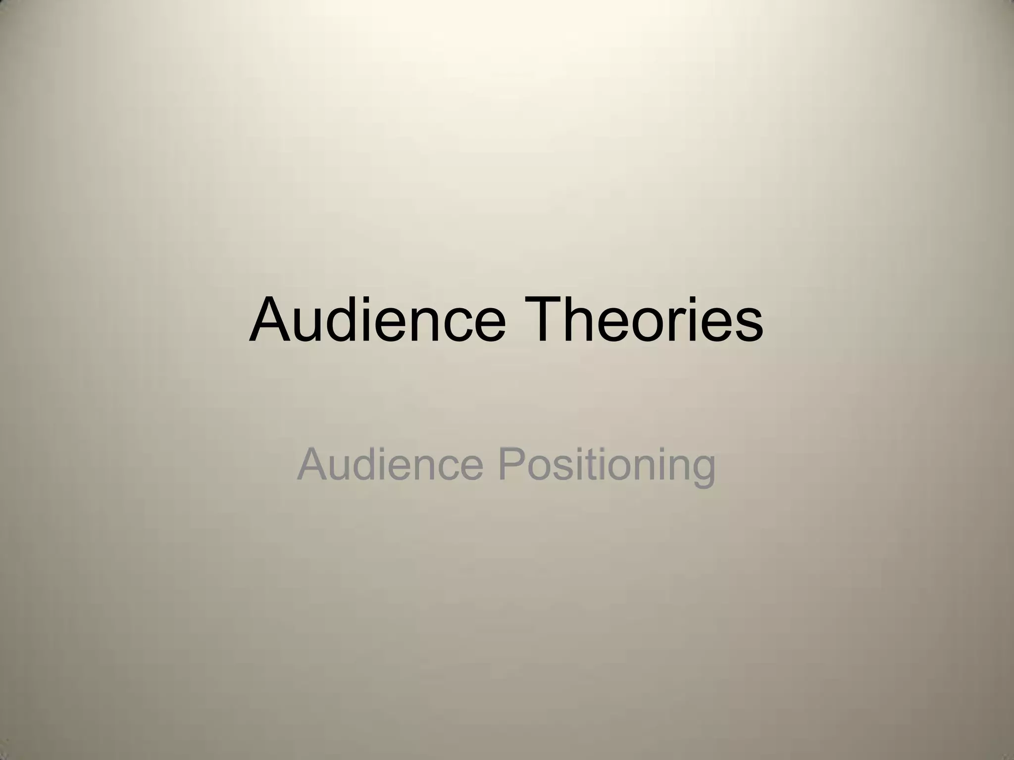 Audience positioning | PPTX