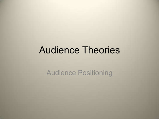 Audience positioning | PPTX